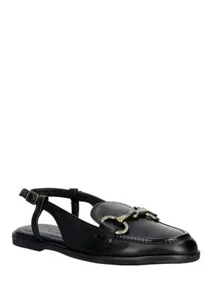 Marc O'polo Horsebit Slingback Loafers - Black
