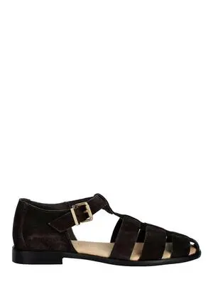 Marc O'polo Suede Cage-strap Sandals - Brown