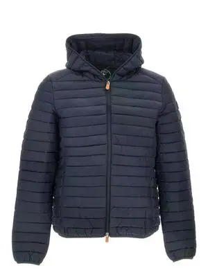 SAVE THE DUCK Hooded Quilted Jacket - Blue