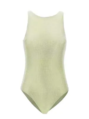 TWENTY FOURHAITCH Lamu Rhinestone Embellished Bodysuit - Green