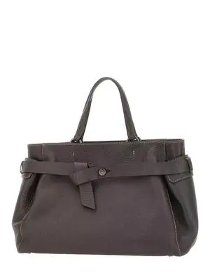 GIANNI CHIARINI Miranda Leather Tote Bag - Brown