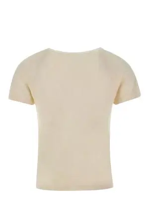 Vince Short Sleeve V-neck Sweater - Neutrals