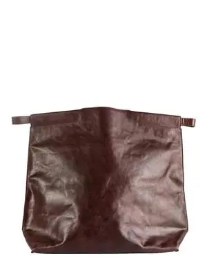 BEA MOMBAERS Grained Leather Clutch Bag - Brown