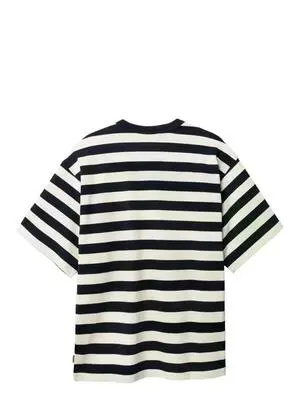 WOODBIRD Striped Beam T-shirt - Blue