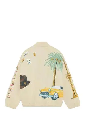 Drole De Monsieur Graphic Print Zip-up Jacket - Neutrals