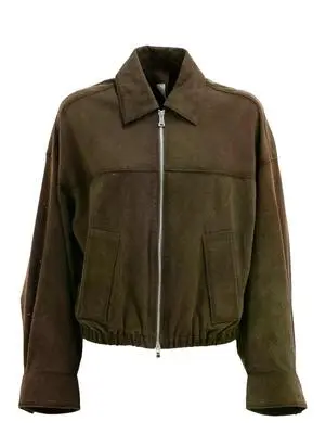 SWORD 6644 Bully Perforated Goat-suede Jacket - Brown