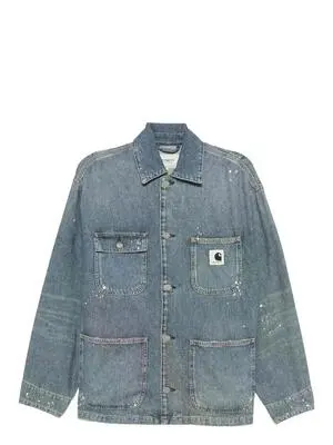 Carhartt Work In Progress Logo Patch Denim Jacket - Blue