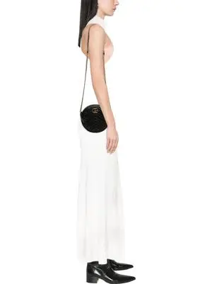 Gucci Matelassé Leather Round Crossbody Bag - Black