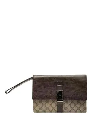 Gucci Gg Supreme Clutch Bag - Neutrals
