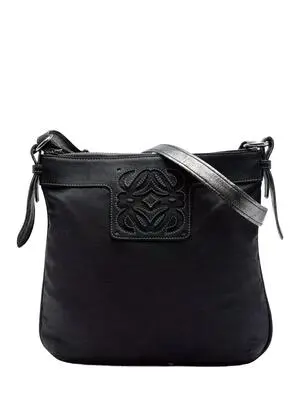 Loewe Nylon Anagram Crossbody Bag - Black