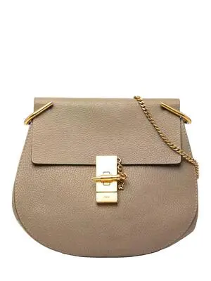 Chloé Grained Calfskin Drew Crossbody Bag - Brown