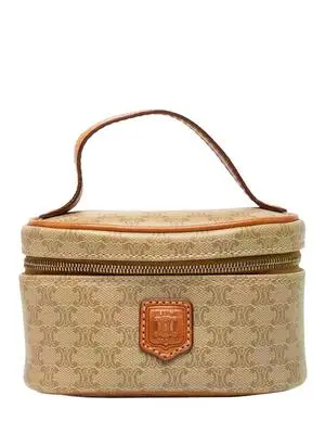 Celine Mini Macadam Coated Canvas Vanity Bag - Neutrals