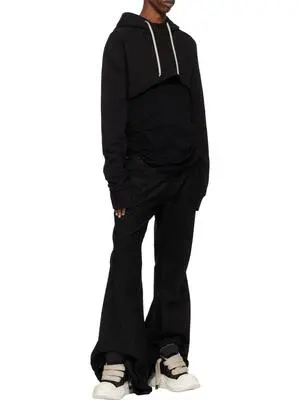 Rick Owens High-waisted Boot-cut Trousers - Black