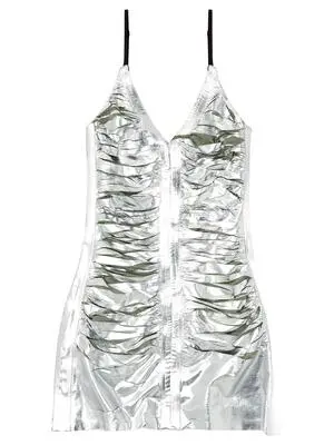 DIESEL® D-lamante V-neck Mini Dress - Silver