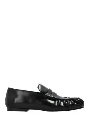 ALOHAS Penny Loafers With Ruffle Detailing - Black