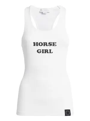 Stella McCartney Horse Girl" Organic Cotton Tank Top - White