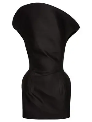 Magda Butrym Sculpted Cotton Mini Dress - Black