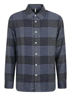 SUNFLOWER Plaid Collared Shirt - Black