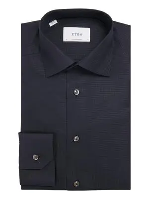 Eton Cotton Dobby Contemporary Fit Shirt - Black