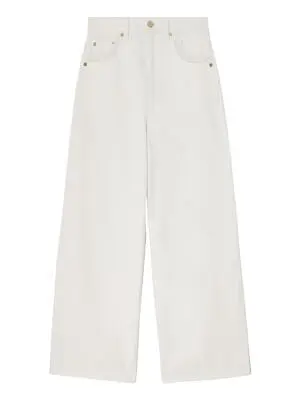 GANNI Lari Wide-leg Jeans - White