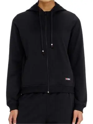 DIESEL® Peached Cotton Blend Hoodie - Black