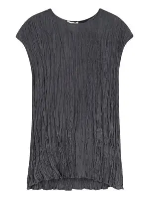 ALYSI Textured Sleeveless T-shirt - Black