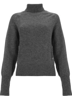 Victoria Beckham Marie High Neck Knit Top - Grey