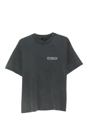 ANINE BING Cade Logo-print Cotton T-shirt - Grey