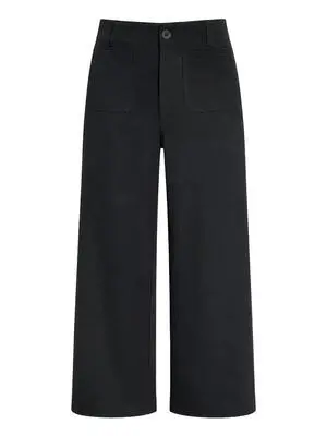 Dkny Patch-pocket Cropped Trousers - Black