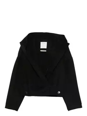 Sportmax Idoneo Hooded Drop-shoulder Jacket - Black