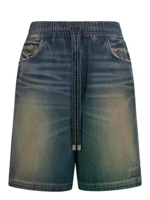 Amiri Drawstring Denim Shorts - Blue