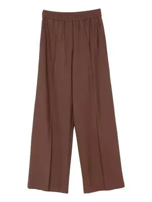 Brunello Cucinelli Pleated Wide-leg Trousers - Brown