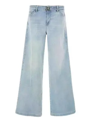 Liu Jo Faded Effect Wide-leg Jeans - Blue