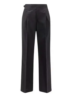 GERMANO 1952 Berlin Fit Satin-trim Trousers - Black