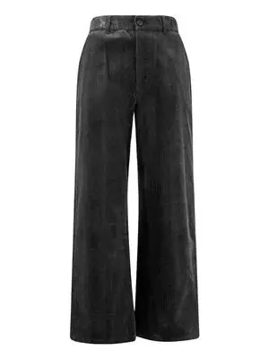 DUNST Corduroy Wide-leg Trousers - Black