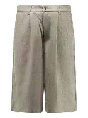 WOODBIRD Pleated Bermuda Shorts - Brown