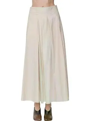 SUSANNE BOMMER Pleated A-line Skirt - Neutrals