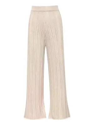 BAOBAB Corsica Sheer Palazzo Pants - Neutrals