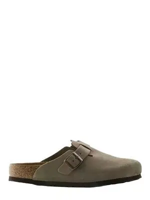 BIRKENSTOCK Boston Suede Mules - Neutrals