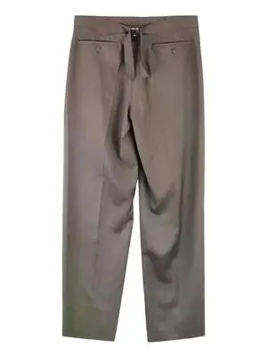 SONIA CARRASCO Contrast Stitching Straight-leg Trousers - Brown