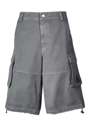 Martine Rose Logo Print Cargo Shorts - Grey