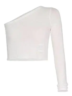Rick Owens One-shoulder Cropped Top - White