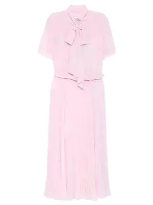 SELF-PORTRAIT Pleated Midi Dress - Pink