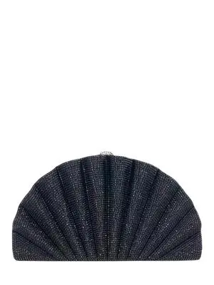 Judith Leiber Crystal-embellished Origami Fan Clutch Bag - Black