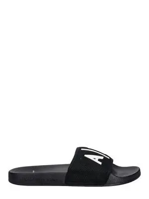 Armani Exchange Logo Detail Slides - Black