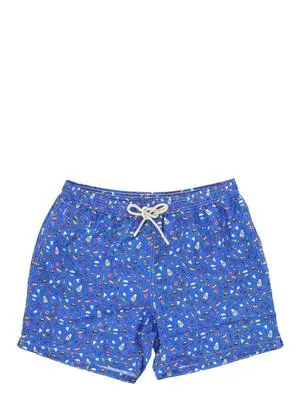 MC2 SAINT BARTH Bbq Print Swim Shorts - Blue