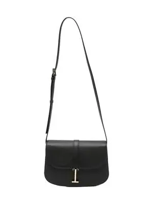 TOM FORD T-clasp Grained Leather Shoulder Bag - Black