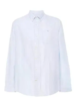 Barbour Logo-embroidered Striped Shirt - Blue