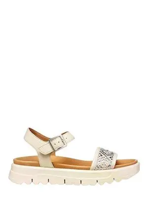 Geox Xand 2.1s Geometric-pattern Buckled Sandals - White