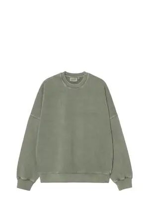 Carhartt Work In Progress Logo Detailed Crewneck Sweatshirt - Gray